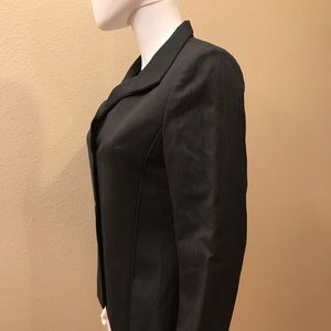 G2000 | Jackets & Coats | G200 Black Pinstriped Blazer Jacket Wool ...